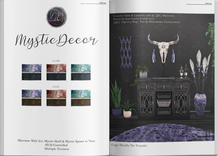 Second Life Marketplace - [QE Home] Mystic Decor Set
